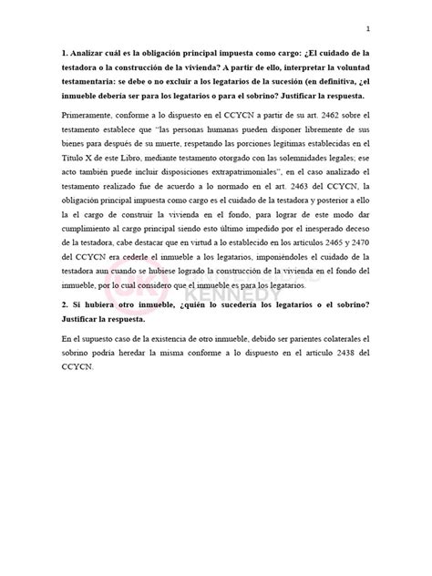 Derecho Sucesorio Actividad 4 Pdf