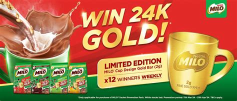 Win A Limited Edition 24k Gold Bars In Iconic Milo Cup Design With Milo Singapore Alvinology