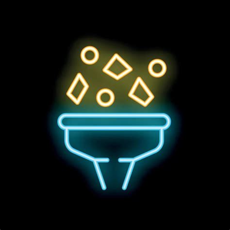 neon sign representing the concept of filtering data sorting