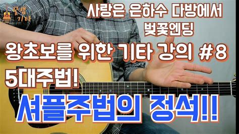 기타입문기타독학 왕초보를 위한 통기타 강좌배우기 8 5대주법 셔플주법의 정석 기타 셔플스윙주법 배우기 벚꽃