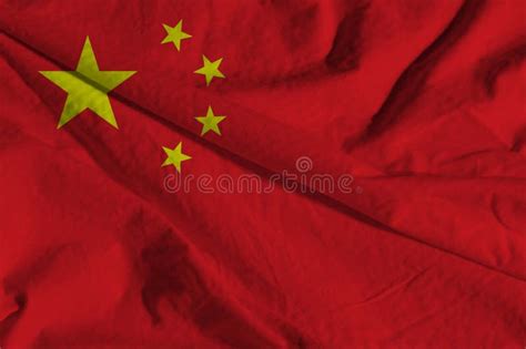 Peoples Republic Of China Flag Blowing In The Wind Stock Illustration