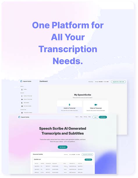 Welcome To Speech Scribe