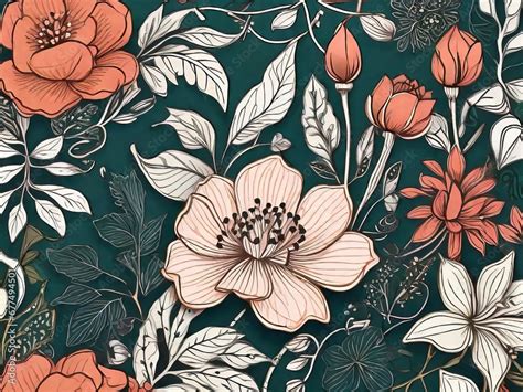 Flores Para Tarjetas De Invitación Para Bodas Stock Illustration