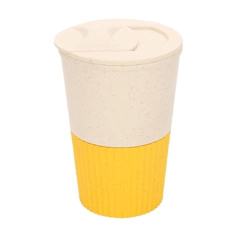 Avdolw Eco Friendly Wheat Straw Fiber Coffee Cup With Slide Lid