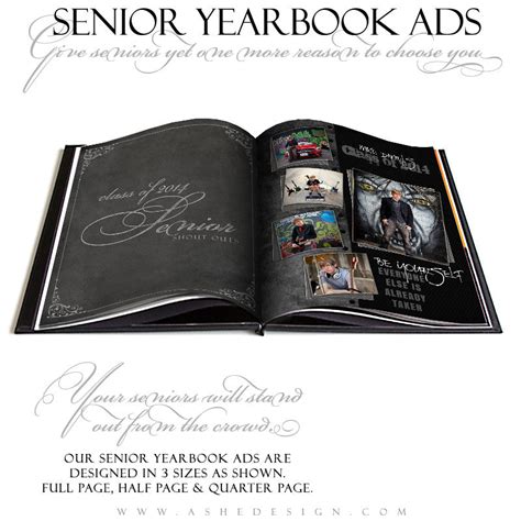 Black Leather Yearbook Ad Templates For Photographers Ashedesign