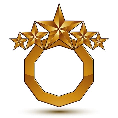 Königliches goldenes geometrisches Symbol mit weißem Kopierraum