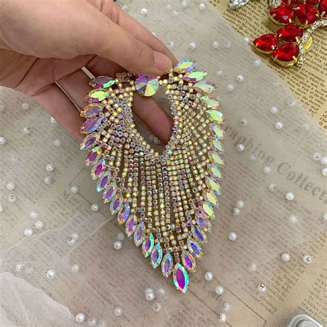 Aplique De Diamantes De Imitación Con Forma De Borla Ab De Cristal De