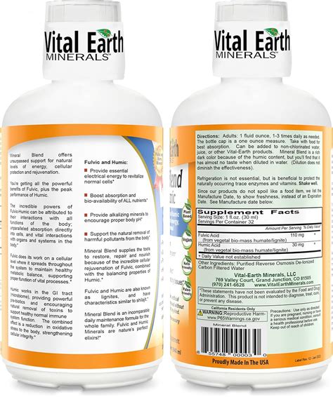 Vital Earth Minerals Fulvic Humic Mineral Blend Philippines Ubuy