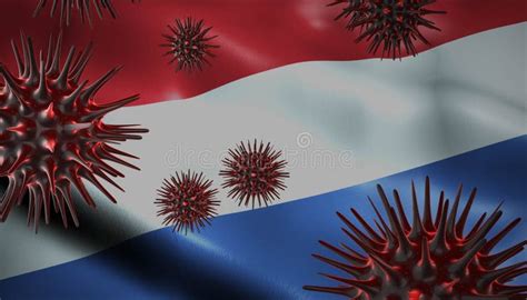 Corona Virus Outbreak With Netherlands Flag Coronavirus Concept Stock