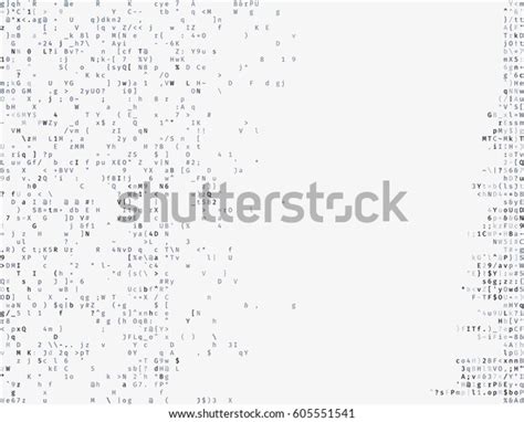 Corrupted Source Code Modern Vector Illustration Stock Vector Royalty