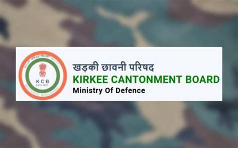 Kirkee Cantonment Board Recruitment 2021 10 Engineer Jr Clerk And
