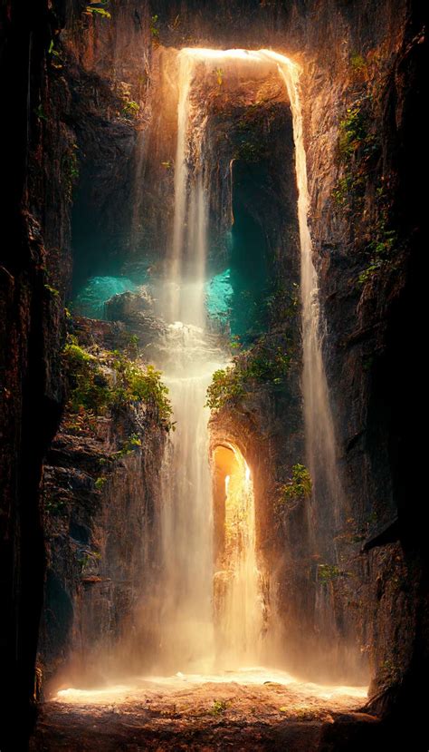 瀑布 全部作品 Ai绘画 素材集市