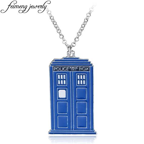 Popular Movie Doctor Who Necklace Police Box Pendant Dr Mysterious