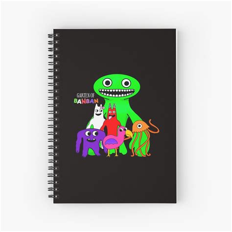 Garten Of Banban Group All Characters Spiral Notebook For Sale By