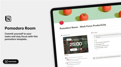 Optimize Productivity With Pomodoro Room Notion Template