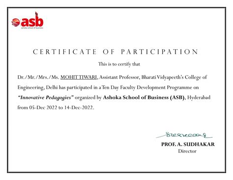 Pdf Ten Day Faculty Development Programme On Innovative Pedagogies” Organized By Ashoka