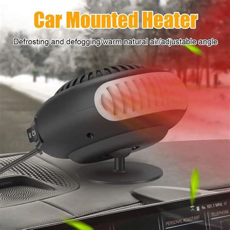 휴대용 자동차 자동차 히터 디미스터 전기 히터 앞 유리 Abs 가열 냉각 선풍기 12 V 24v 200w 신제품