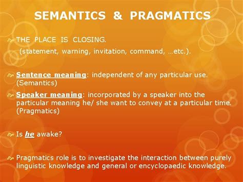 Semantics An Introduction Semantics Meaning Origin Semantics Is