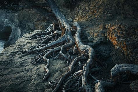 Tree With Roots Growing Out Of The Rock Background Stock Photo At Vecteezy