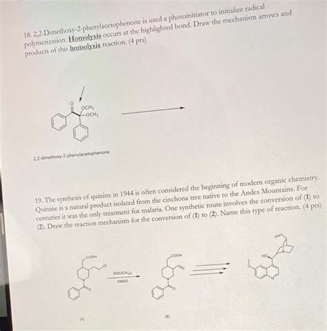 Solved 18 22 Dimethoxy 2 Phenylacetophenone Is Used A