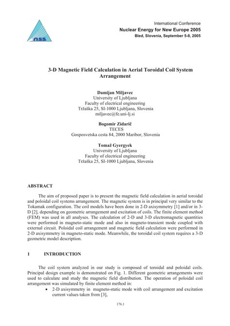 pdf 3 d magnetic field calculation in aerial toroidal coil system arrangement
