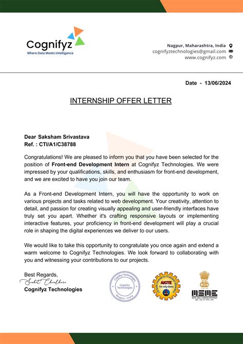 Saksham Shrivastava On Linkedin Cognifyz Cognifyztech