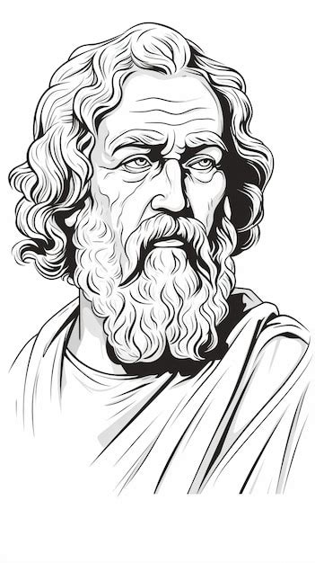 Premium Ai Image A Drawing Of A Man With A Beard