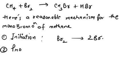 Solved Methane Can Undergo Bromination Via Radical Reaction Draw