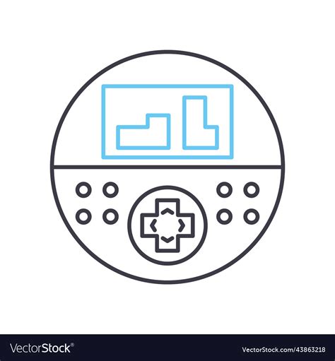 Smart Game Controller Line Icon Outline Symbol Vector Image