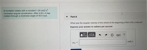 Solved A Turntable Rotates With A Constant 1 25 Rad S