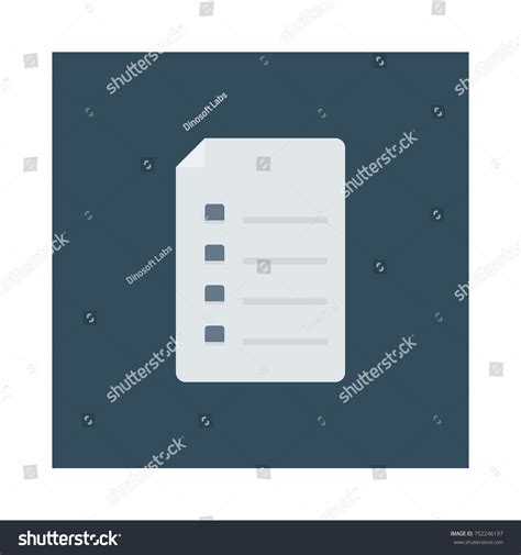 Checklist Square Flat Stock Vector Royalty Free 752246197 Shutterstock