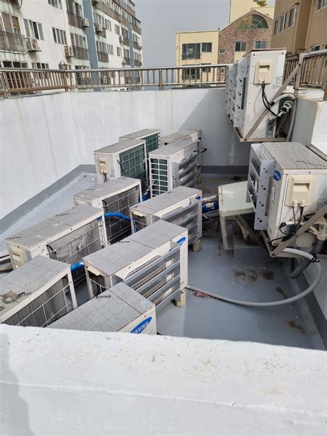 봄소리 어린이집 옥상 실외기 배관 정리 공사 에어컨 설치 시공사례