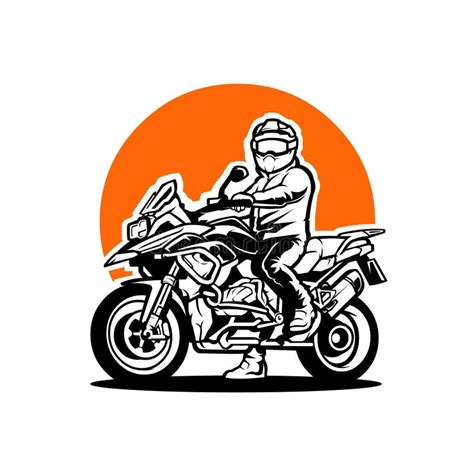 Adventure Biker Emblem Logo Vector Art Isolated Biker Logo Vector