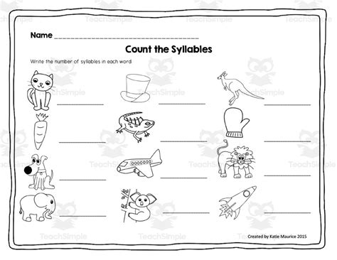 Syllable Sort By Teach Simple