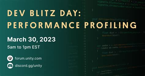 performance profiling dev blitz day 2023 unity engine unity discussions