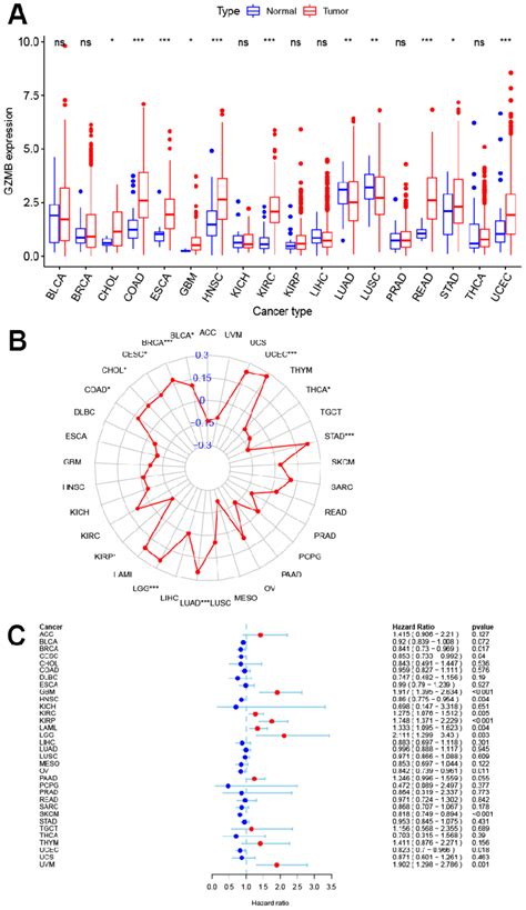 Pan Cancer Analysis Of Core Gene GZMB Expression And Survival