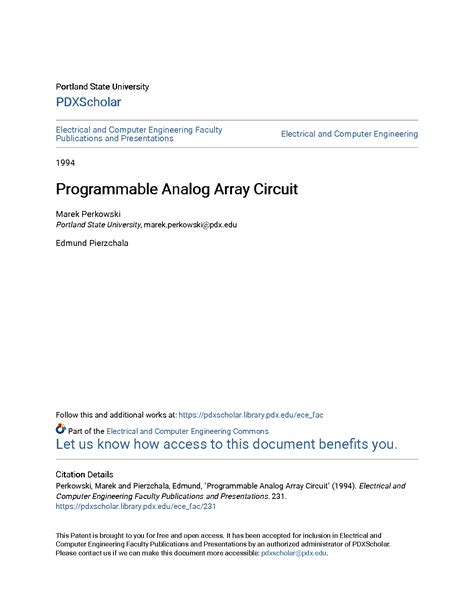 Solution Programmable Analog Array Circuit Studypool