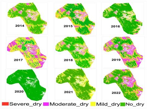 Spatial Map Of Drought Severity Class Download Scientific Diagram