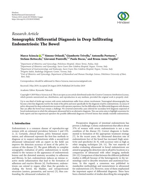 Pdf Sonographic Differential Diagnosis In Deep Infiltrating
