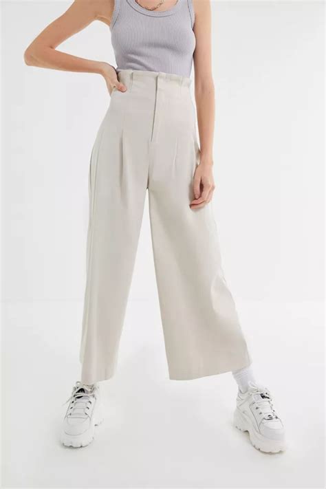 Uo Katie Pleated Trouser Pant Urban Outfitters