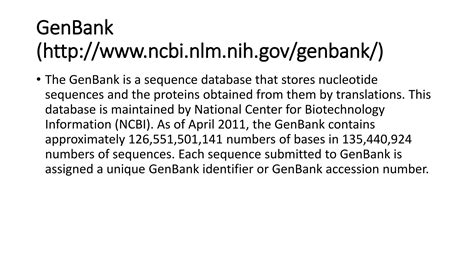 Protein Database Pptx Databases Computer Software And Applications