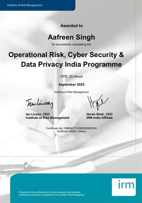 Proud To Be A Risk Champion Delighted To Share The Completion Of My