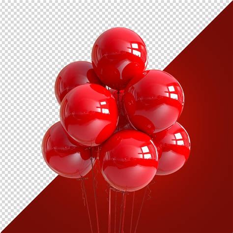 Premium Psd Red Balloons Isolated
