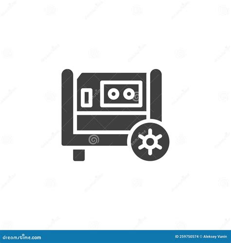 Electric Generator Vector Icon Stock Vector Illustration Of Fuel