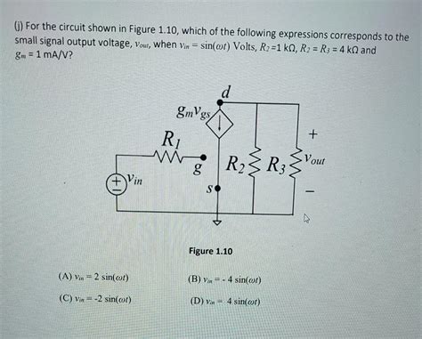 solved j for the circuit shown in figure 1 10 which of