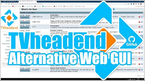 TVheadend Alternative Web GUI Install YouTube