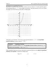 Understanding Logarithmic Functions: Definitions and Examples | Course Hero