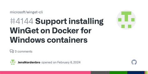 support installing winget on docker for windows containers · issue