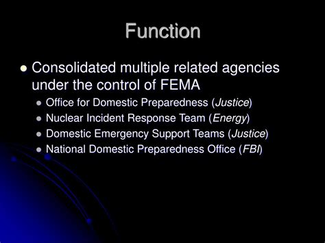Ppt The Reconsolidation Of Fema Under The Dhs Powerpoint Presentation