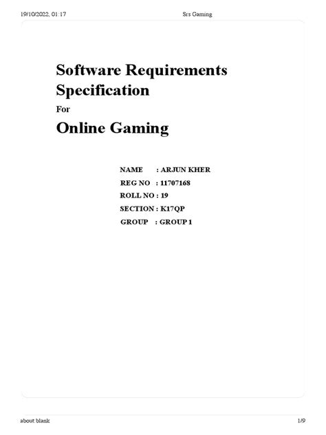 srs gaming pdf input output login